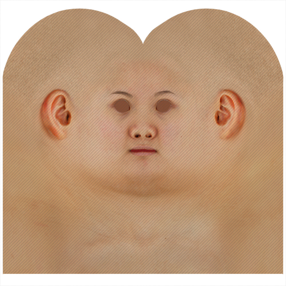 Female head texture map 35